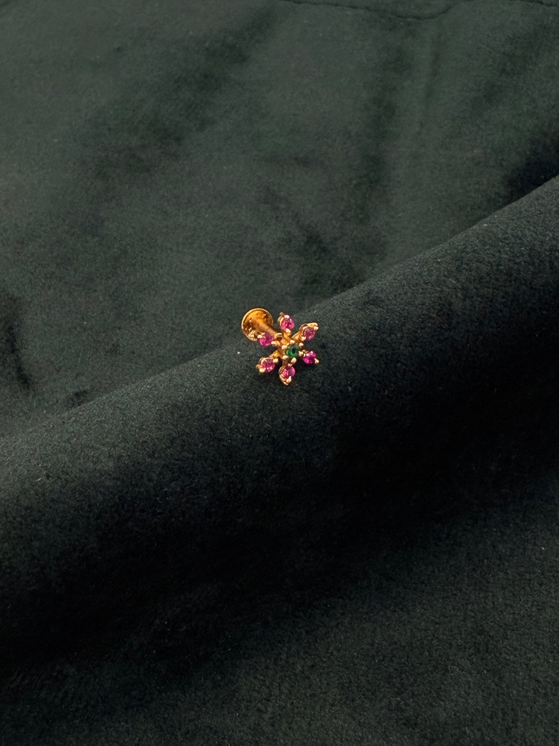 Traditional Gold Charm Nose Pin – mmprince